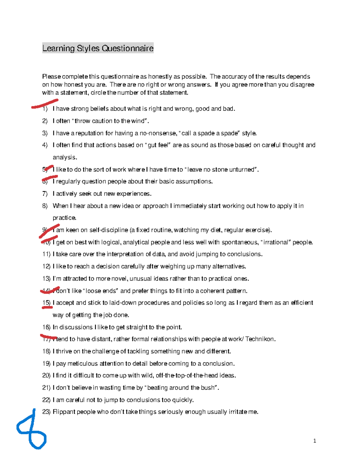 2 Understanding Learning edited - Learning Styles Questionnaire Please ...