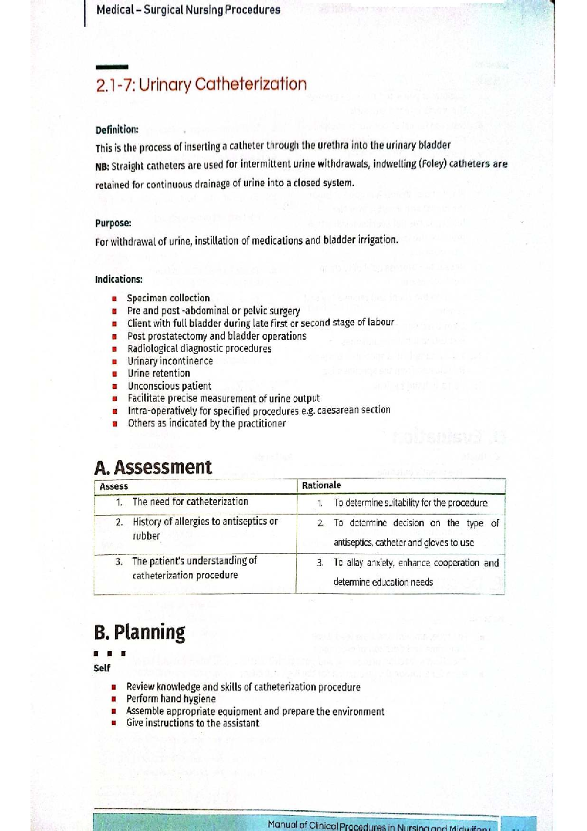 Medical-Surgical Nursing Procedures: Urinary Catheterization Guide ...