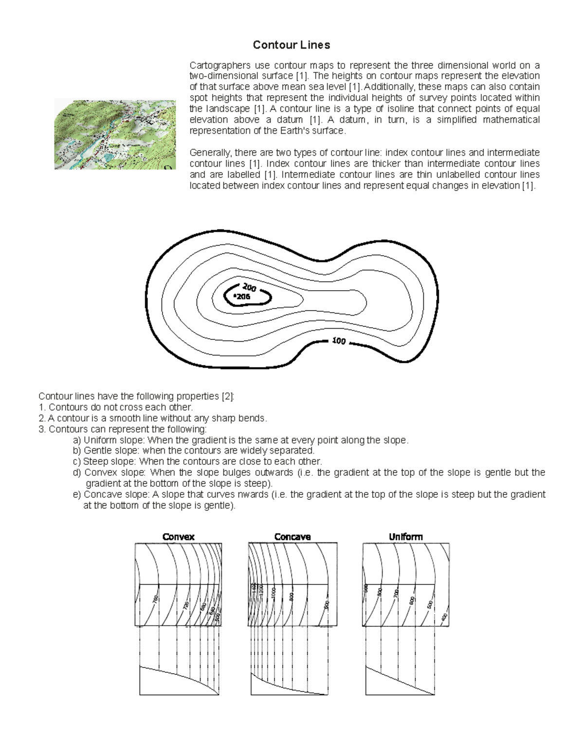 06-Contours: Understanding Contour Lines and Their Properties - Studocu