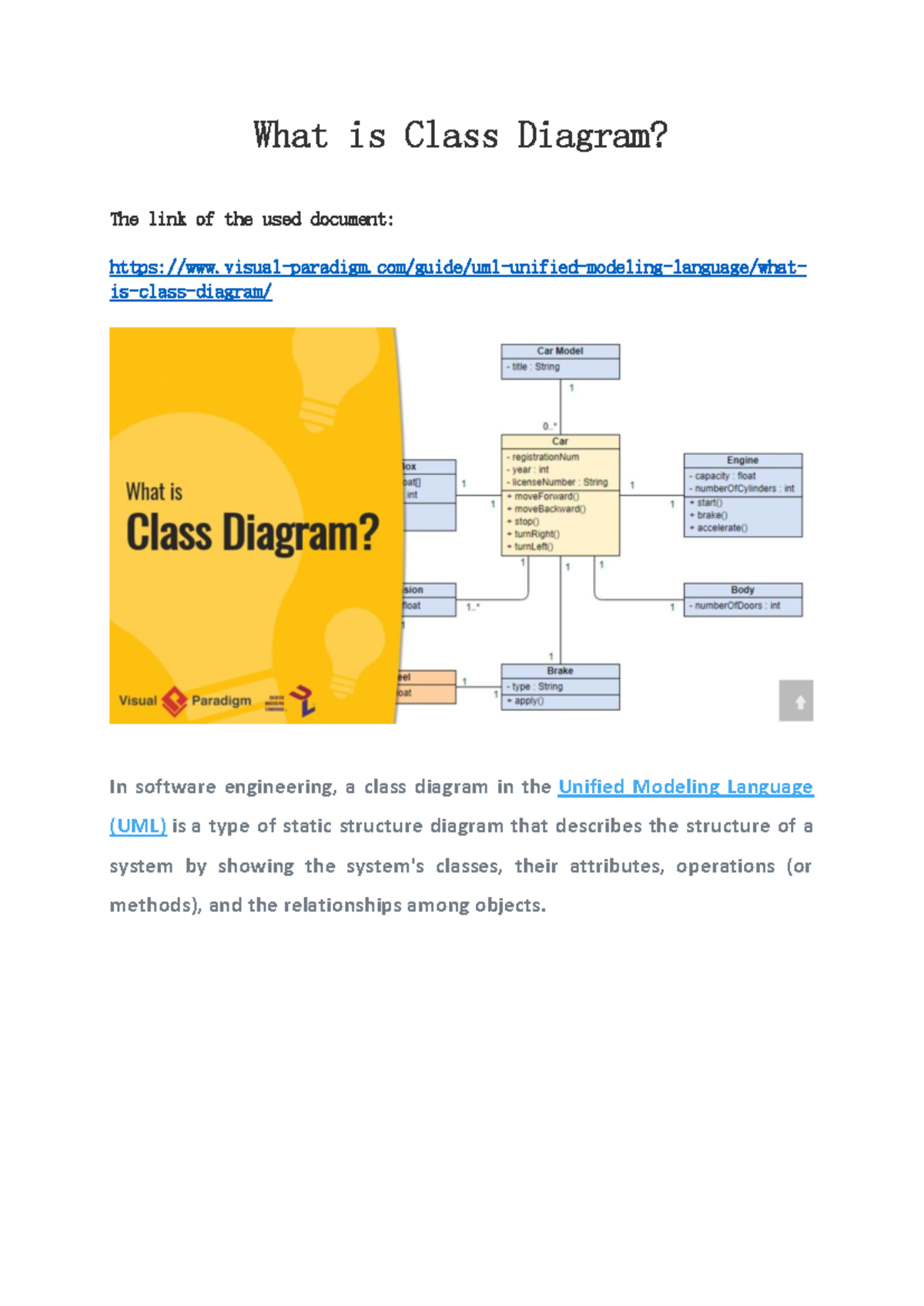 Understanding Class Diagrams in UML - CEN - Studocu
