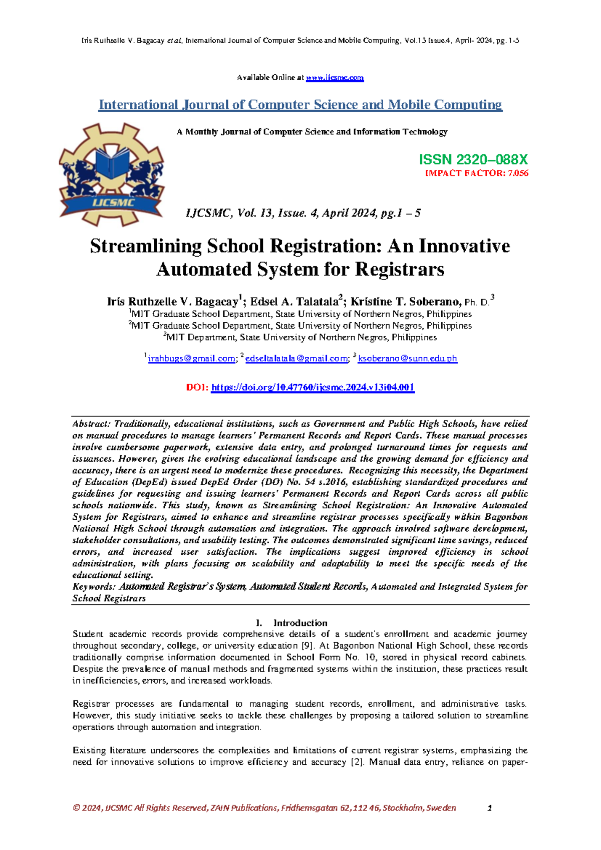 Streamlining School Registration: An Automated System for Registrars ...