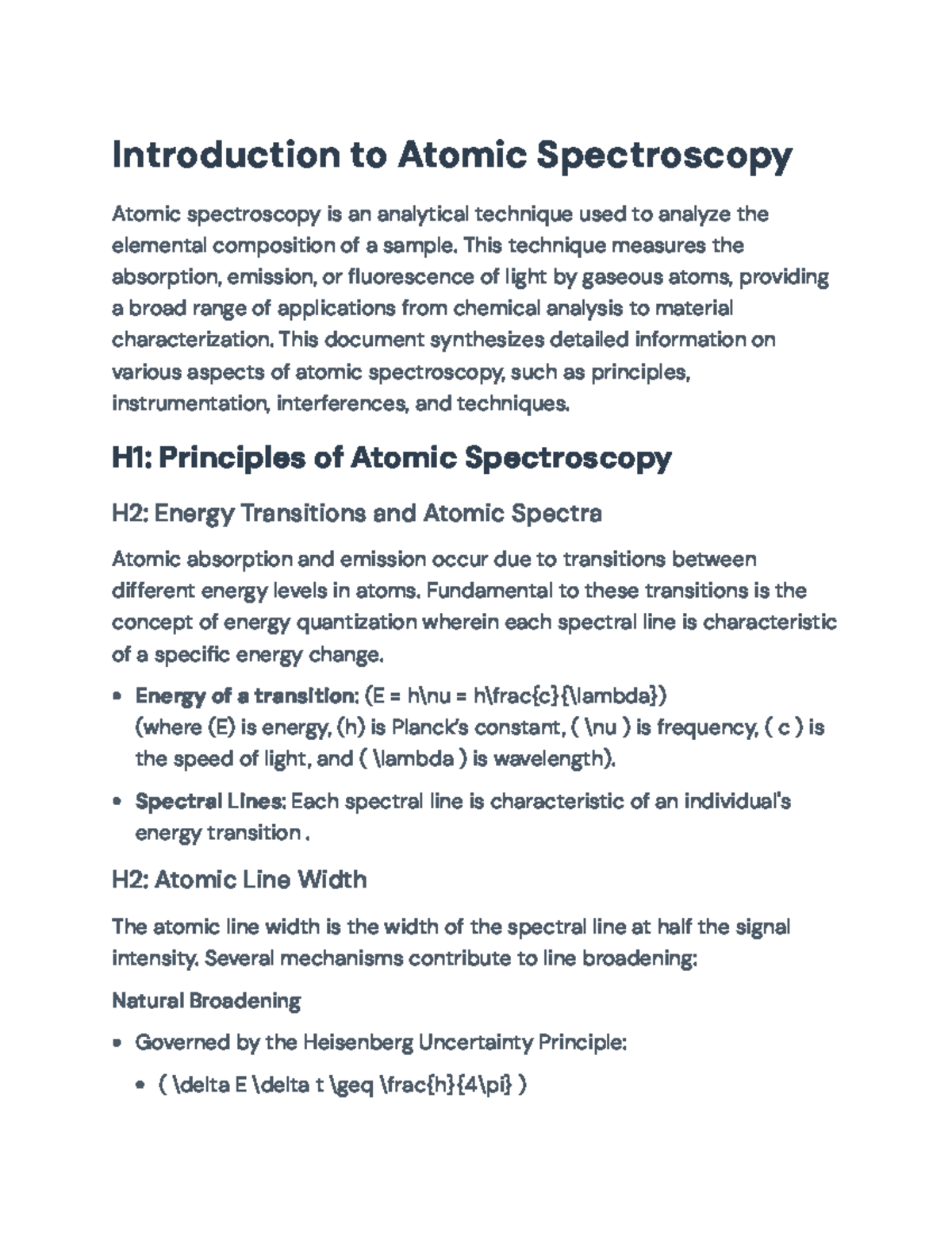 Understanding Atomic Spectroscopy: Principles and Techniques ...