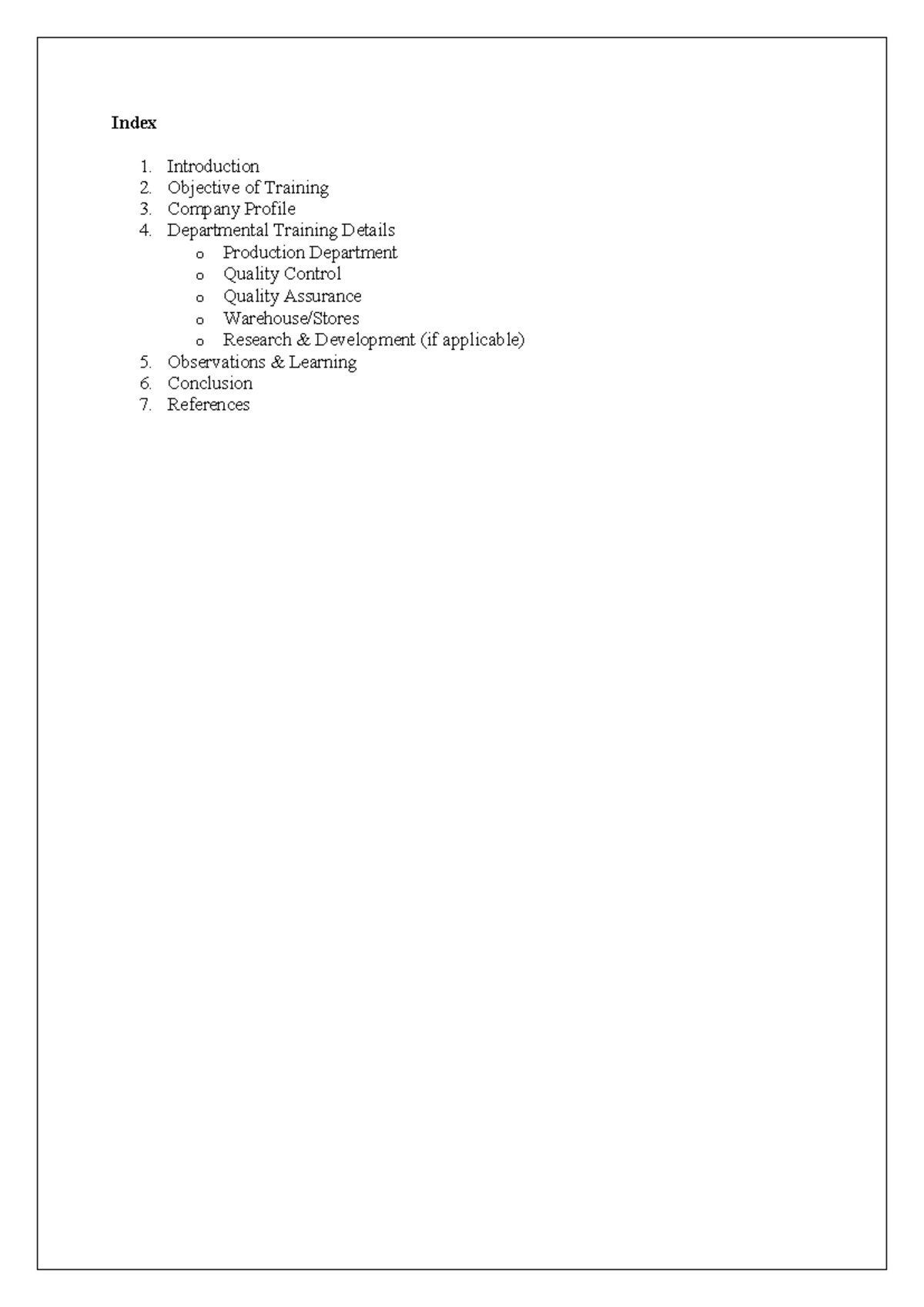 ACME Pharmacy Industrial Training Overview (VIKAS IND) - Studocu
