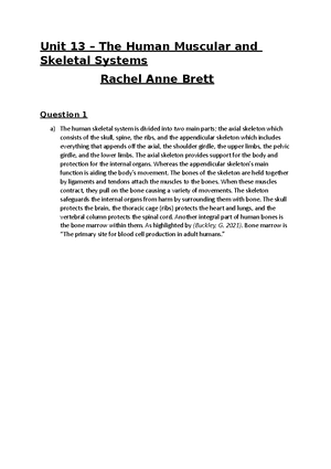 Unit 10 - The Human Endocrine System - The Human Endocrine System Assignment Questions Question ...