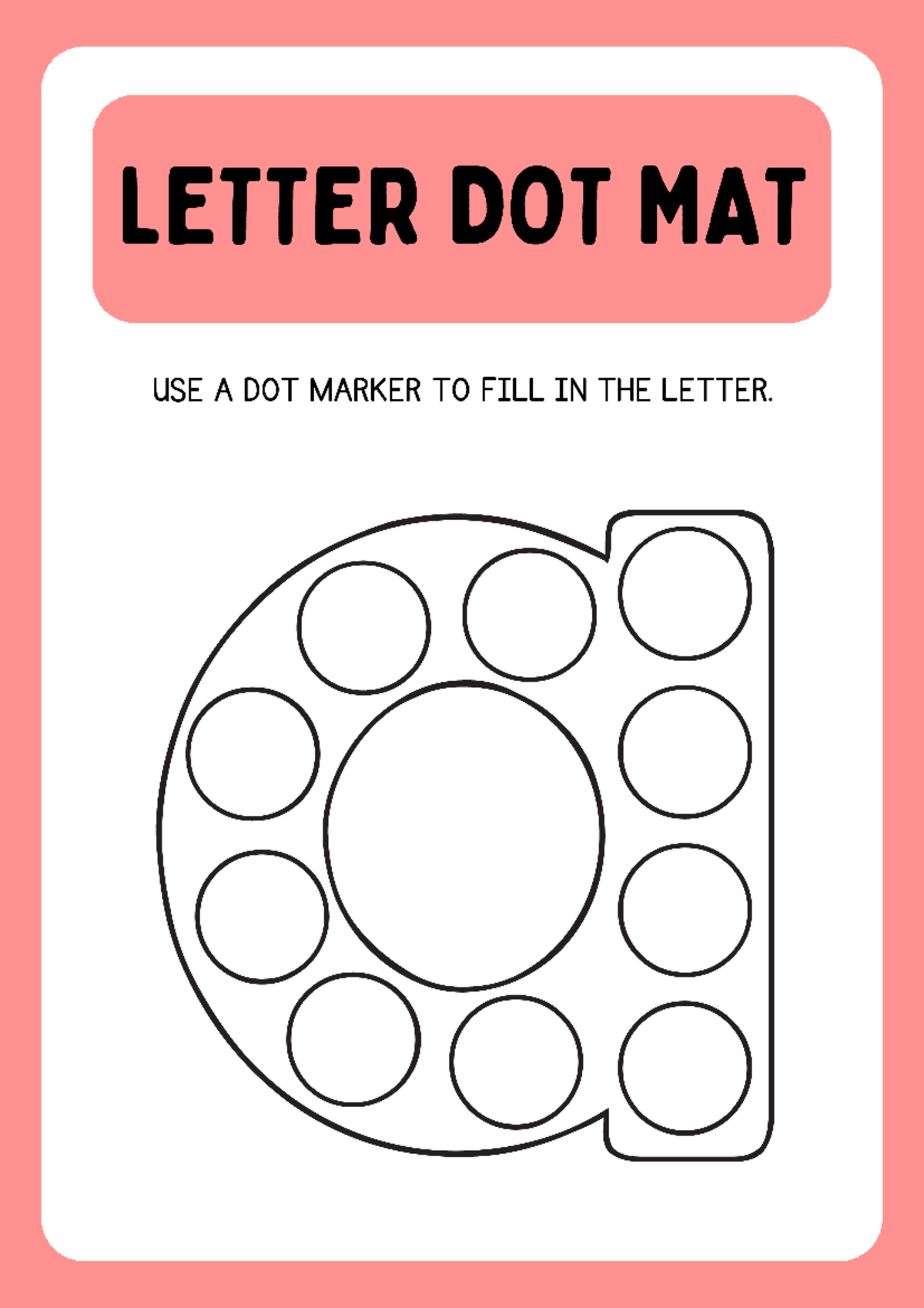 Colorful Alphabet Dot Mat Worksheets for Early Learning Activities ...
