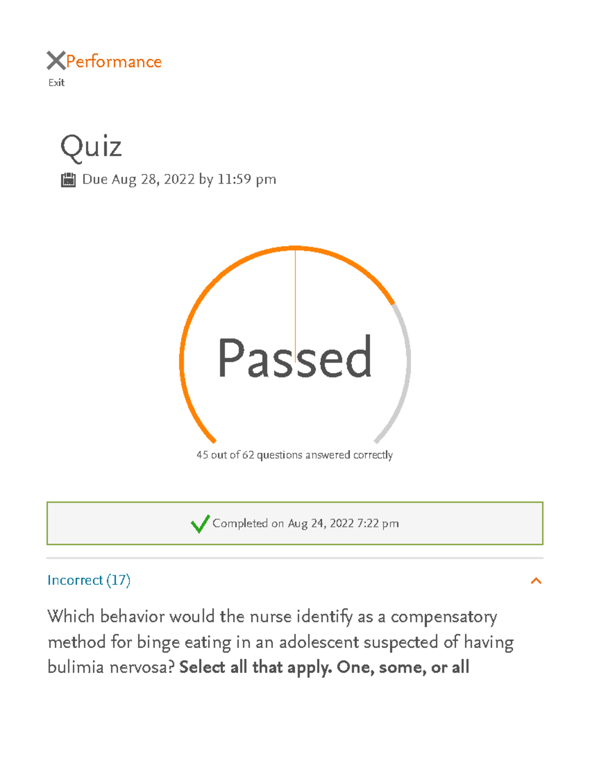 Elsevier Adaptive Quizzing Quiz Performance 1 Deprecated Api Usage The Svg Back End Is No