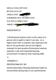 BPT1501 - Unisa - Being a proffersional teacher - Studocu