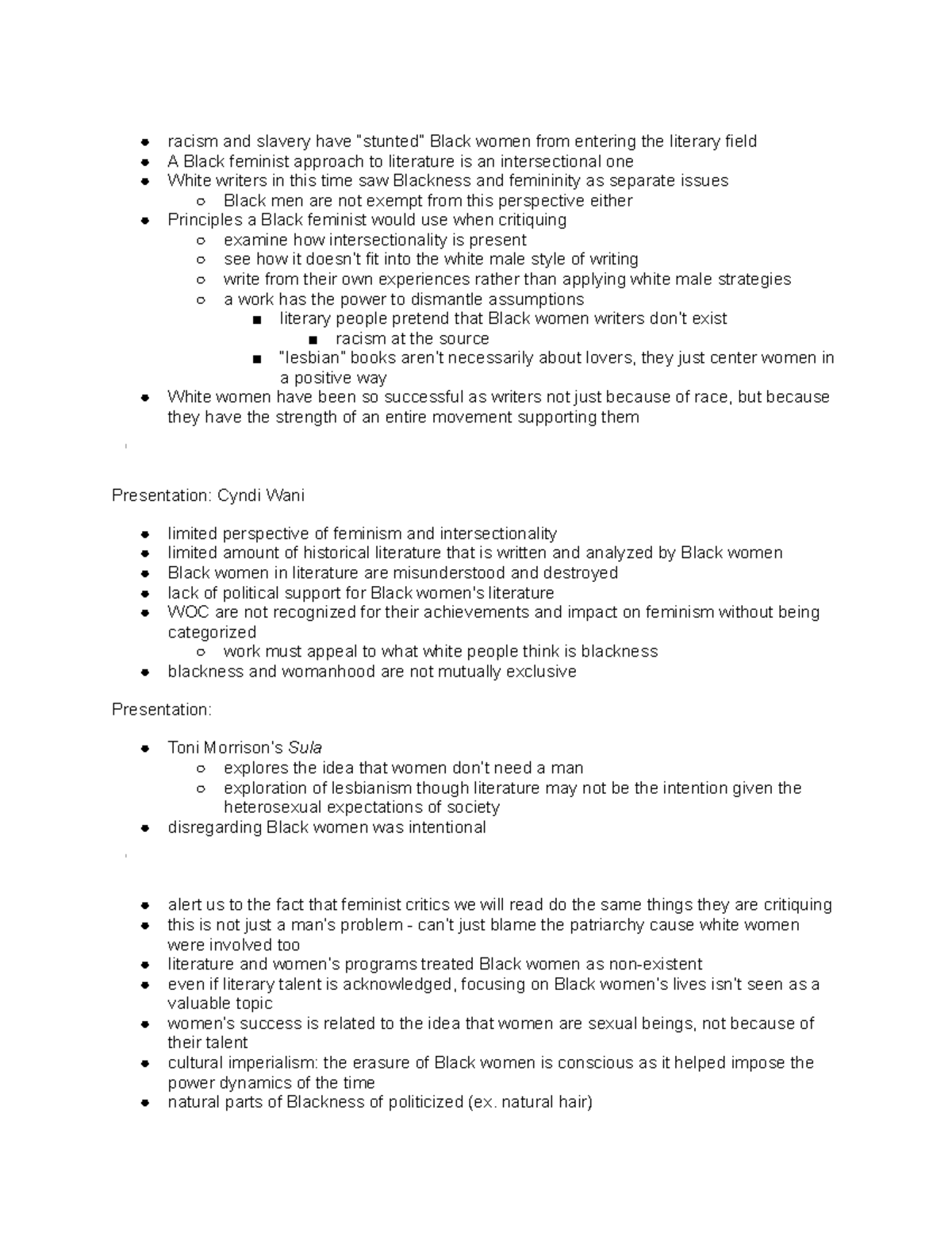 “Toward a Black Feminist Criticism” by Barbara Smith - racism and ...
