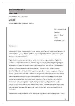 [Solved] NOUNS IN ZULU WITH EXPLANATIONS AND EXAMPLES - IsiZulu - First ...