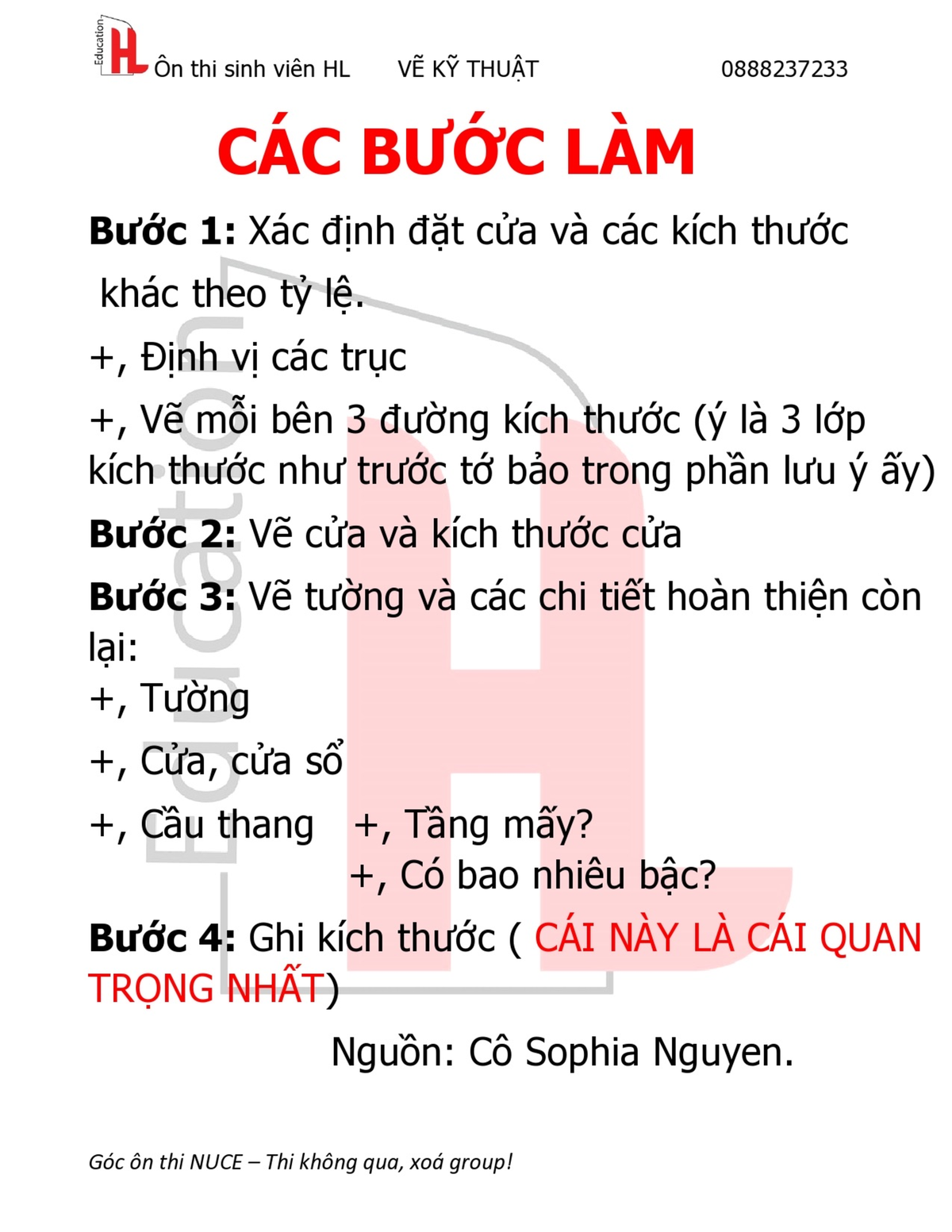 Cách vẽ bản vẽ nhà - abc - H Ôn thi sinh viên HL VE KY THUAT CÁC LAM 1: Xác dinh dat cúa và các ...