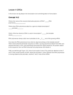Lesson 19 GRQ - GRQ - Lesson 19 (cell signaling) CONCEPT 5 (This should ...
