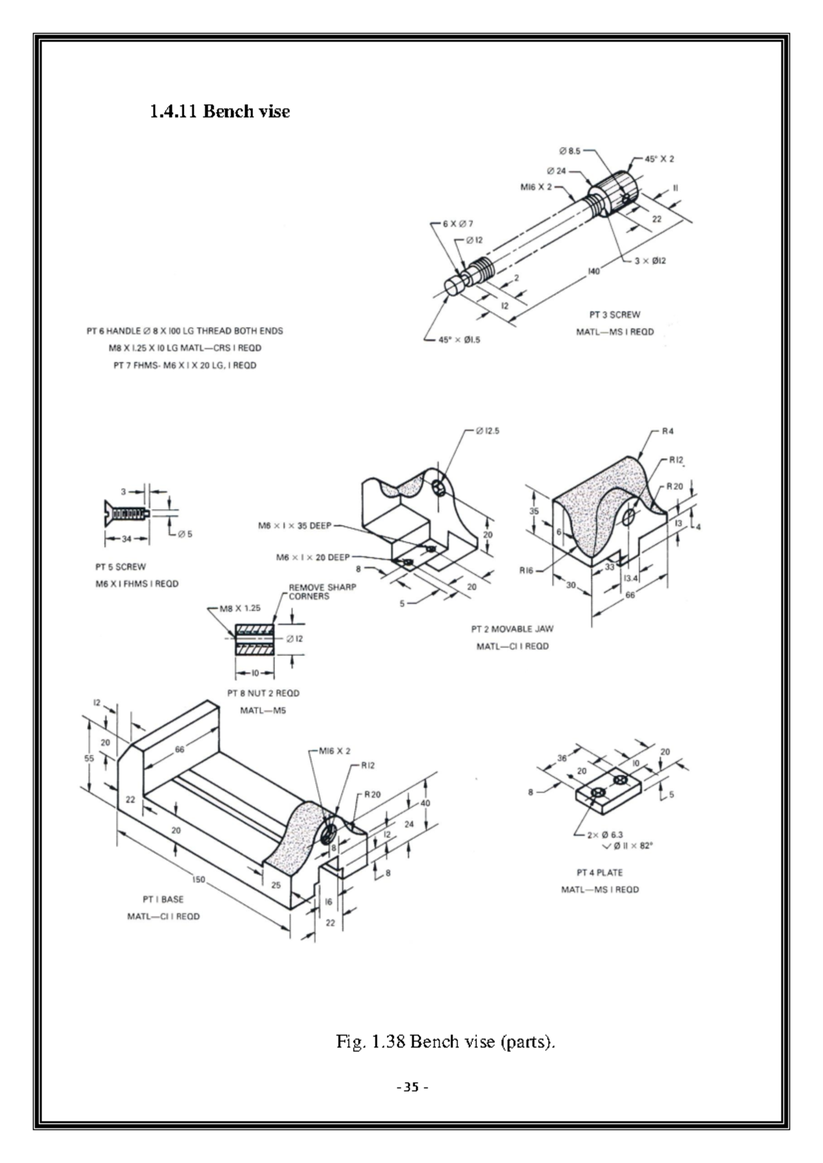 Bench Vise Parts Breakdown - Engineering Graphics (EG 101) - Studocu