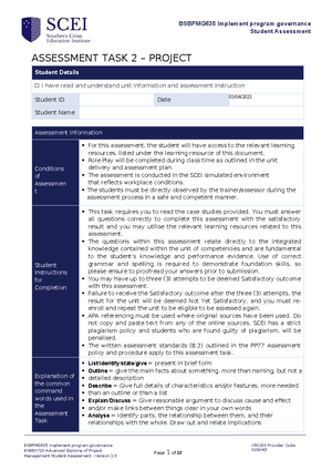 1. Chcccs 019 Crisis TASK 1 - SUBM - CHCCCS019 Recognise and respond to ...