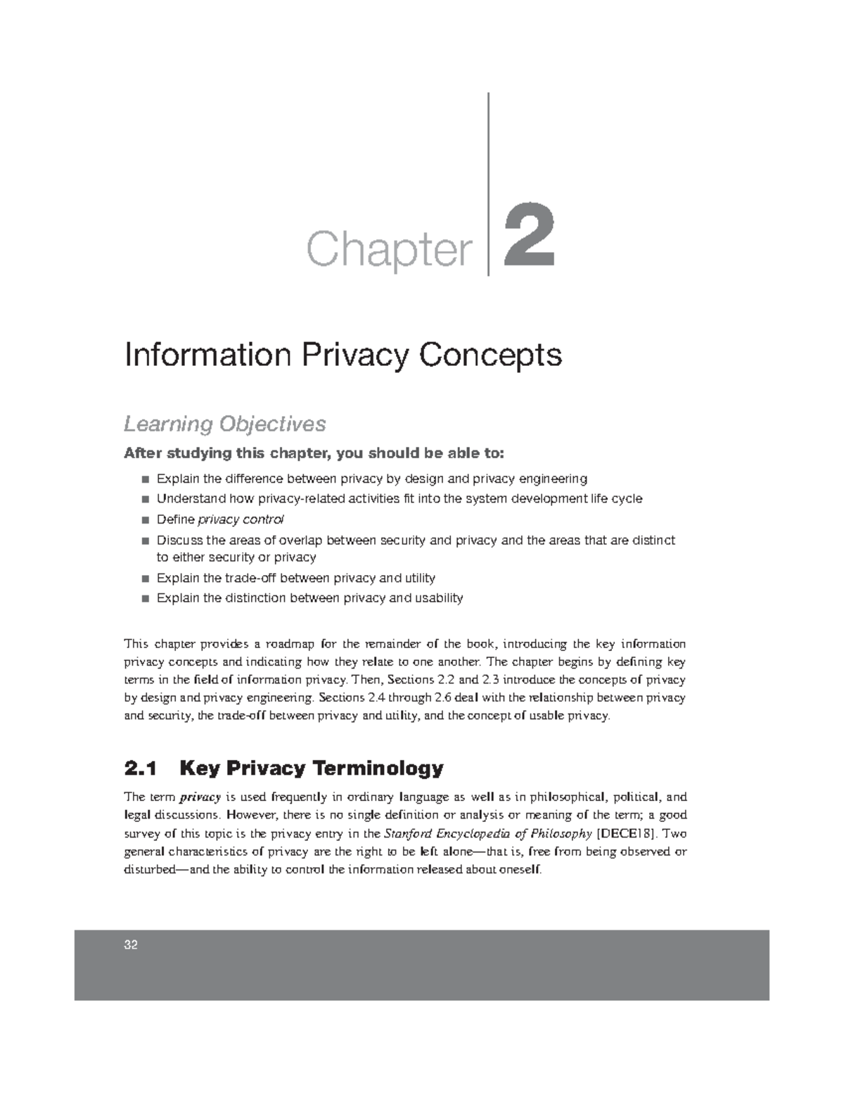 Chapter 2: Key Concepts in Information Privacy (GE Unit 1C) - Studocu