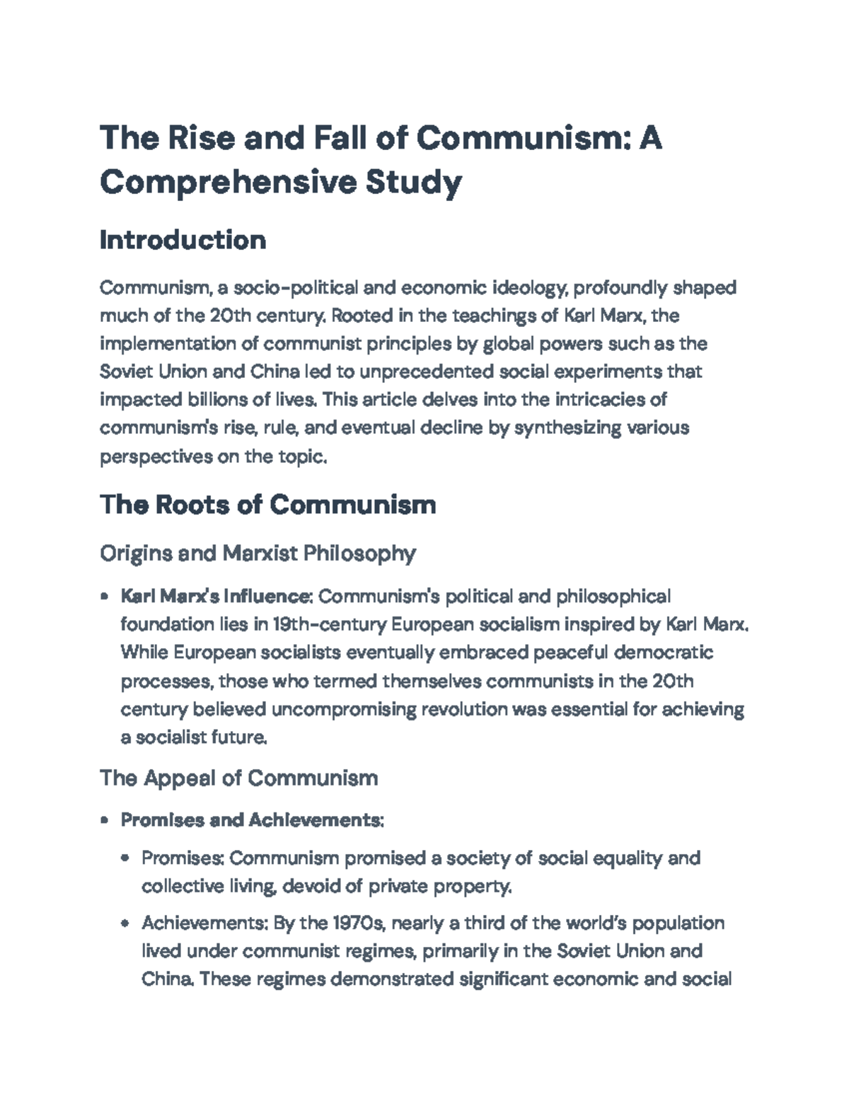The Rise and Fall of Communism: A Comprehensive Historical Analysis ...