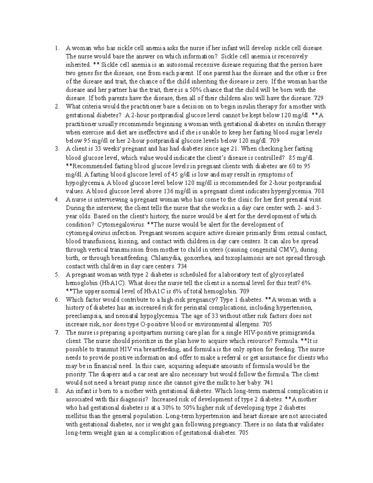 Prep U Chapter 10 - Genetic Disorders and Fetal Development Insights ...