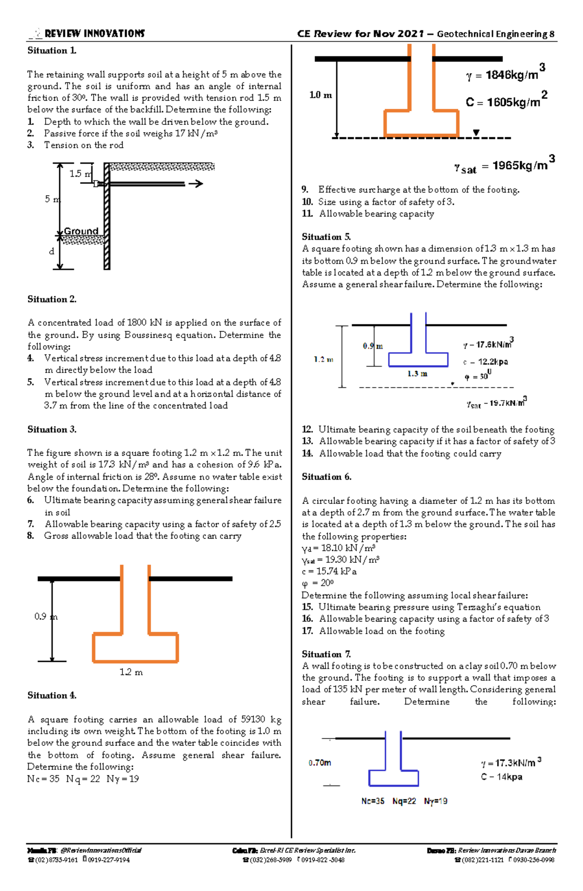 CE 8 Nov 2021 Geotechnical Engineering Review Notes - Studocu