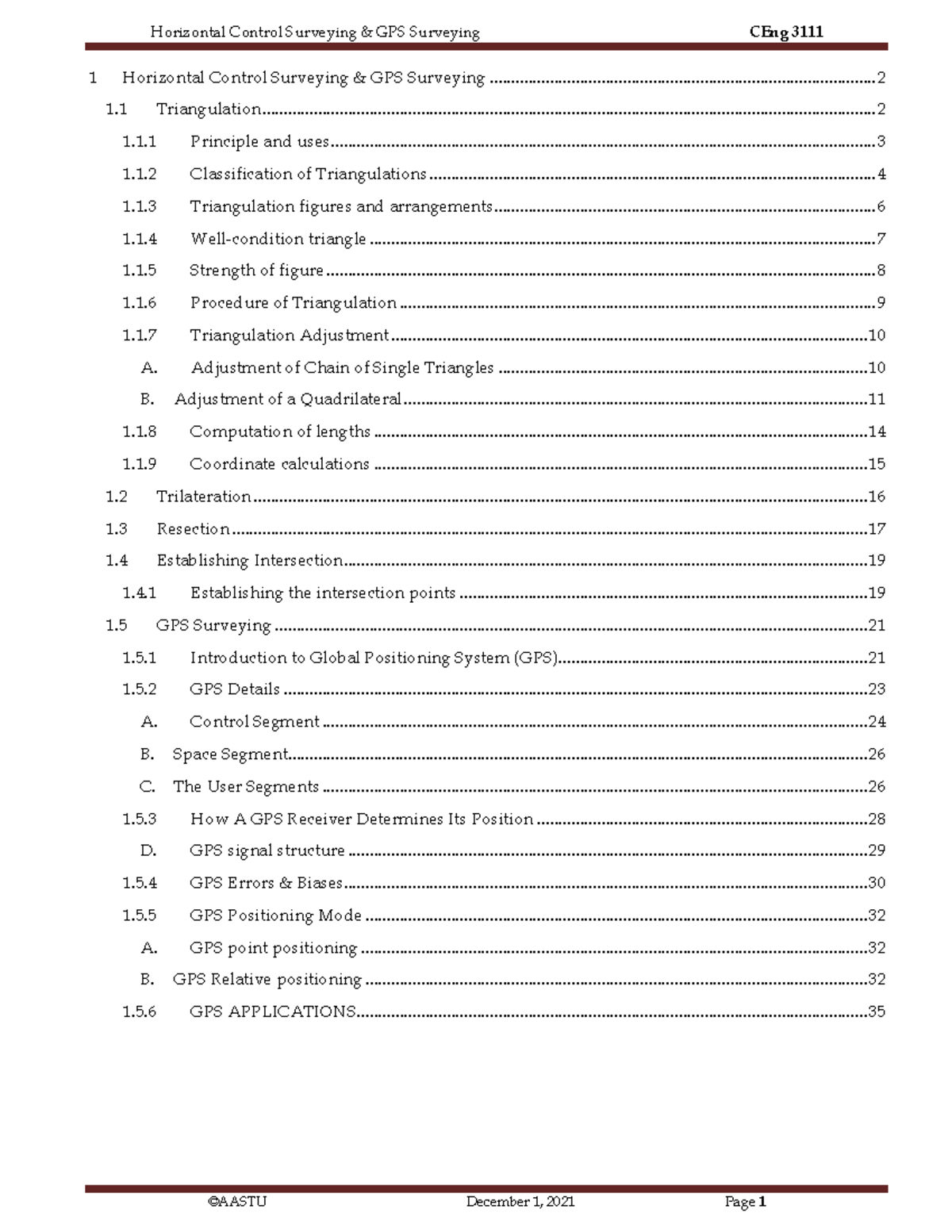 Horizontal Control and GPS Surveying - 1 Horizontal Control Surveying ...