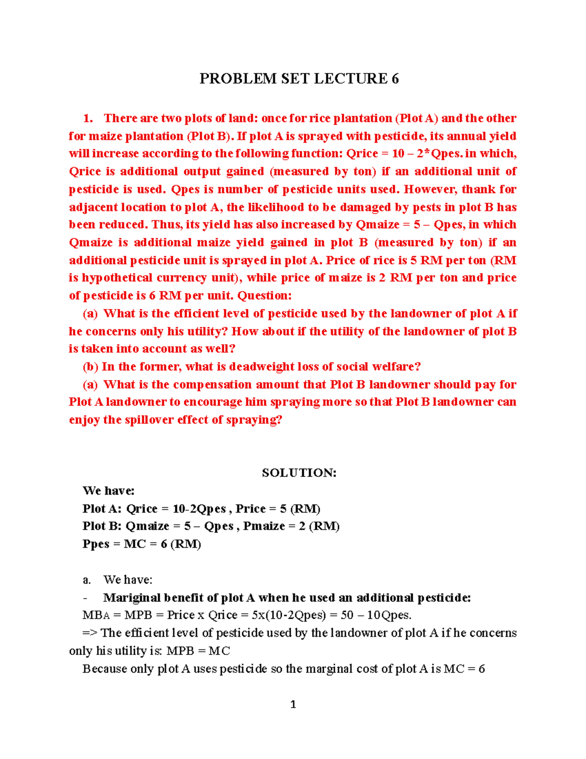 Answers Key: Problem Set Chapter 2, Lecture 6 - Final Exam - Studocu