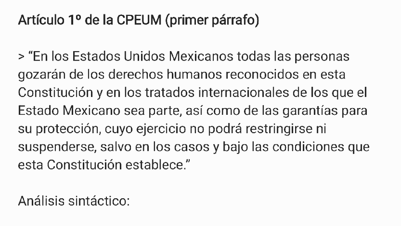 Metodología 3 - Análisis de la CPEUM y Derechos Humanos - Studocu