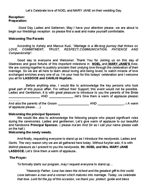 General PTA Meeting Script - General PTA MEETING SCRIPT Host: Respected ...