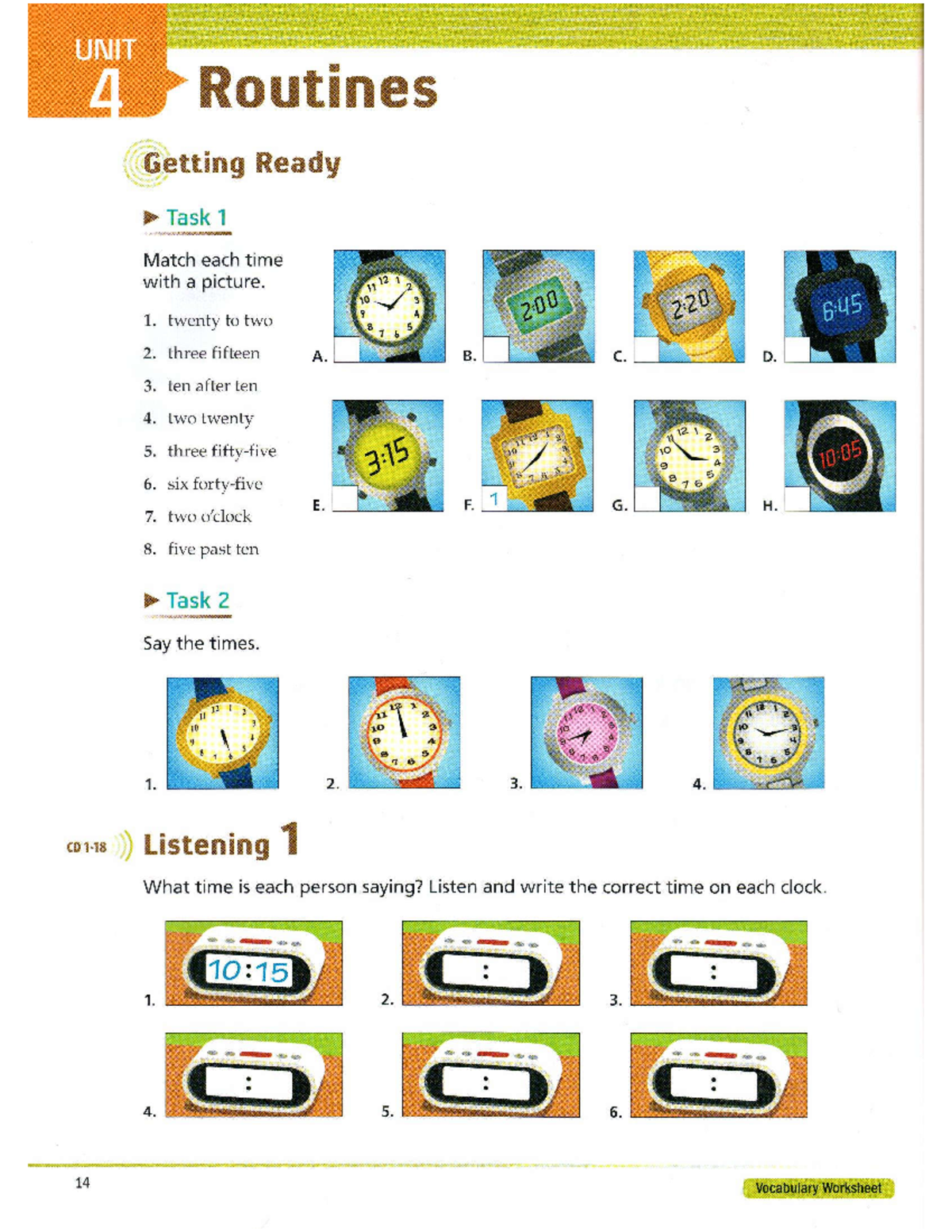 Basic Tactics for Listening: Unit 4 Routines Practice - Studocu