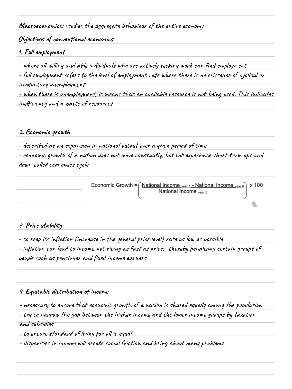 ECO211 - Macroeconomics Chapter 1: Objectives of Conventional Economics ...