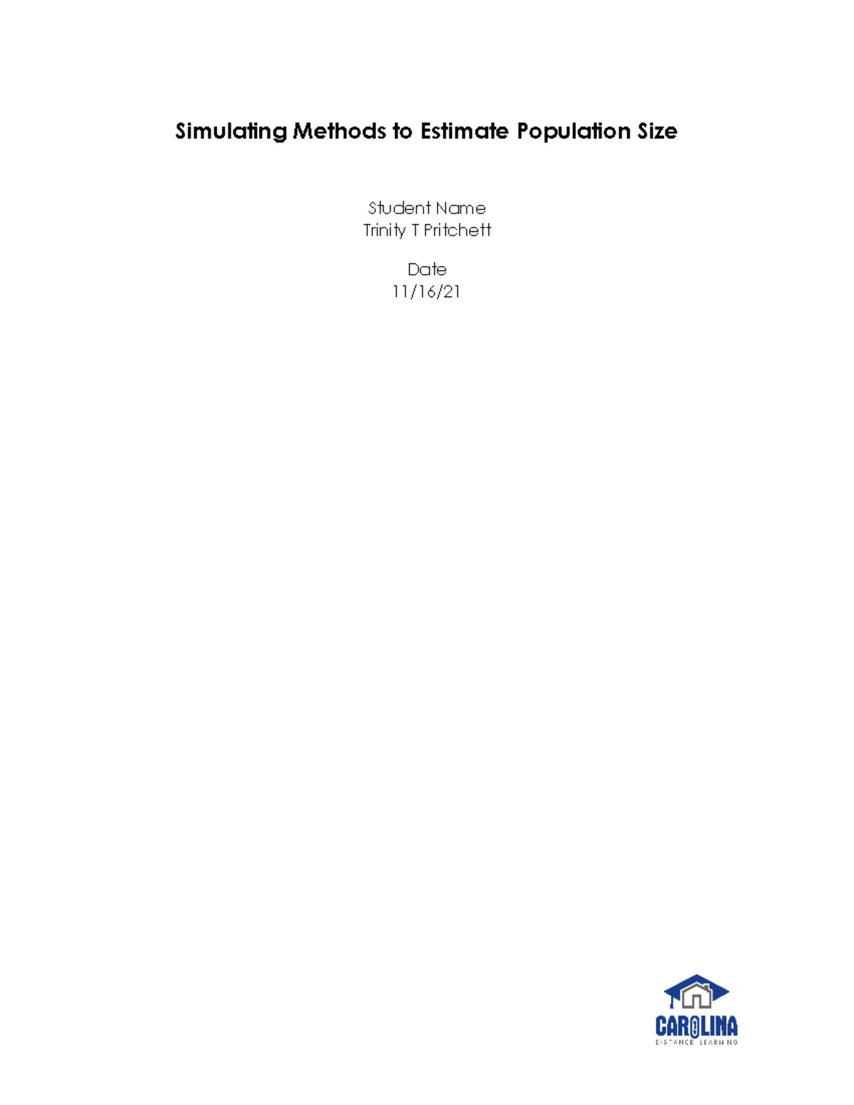 580144 Simulating Methods to Estimate Population Size Q- Modified ...