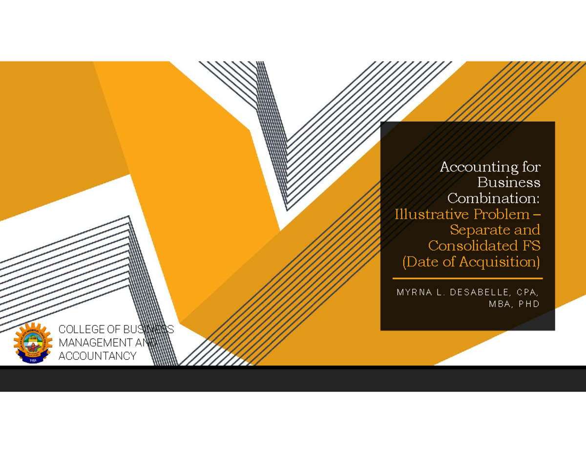 Accounting for Business Combinations: Goodwill Measurement Methods (M Y ...