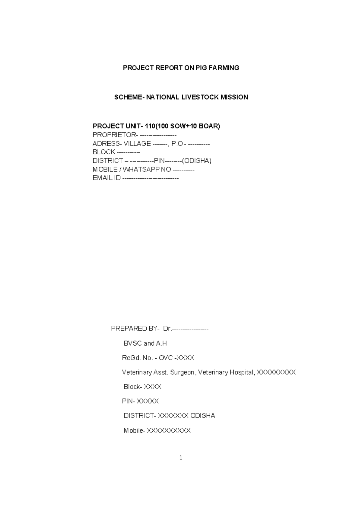 NLM - Project Report on Pig Farming: A Comprehensive Guide to ...