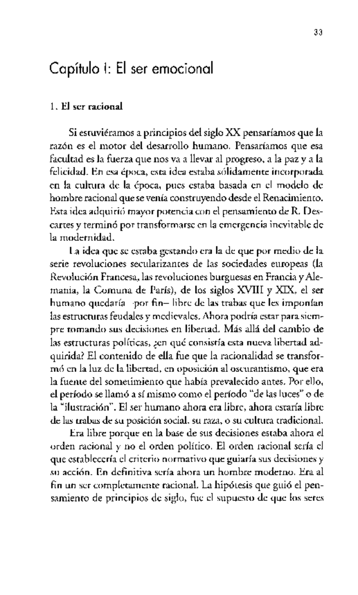 Capítulo I: La Dualidad del Ser Emocional y Racional - CASASSUS JUAN ...