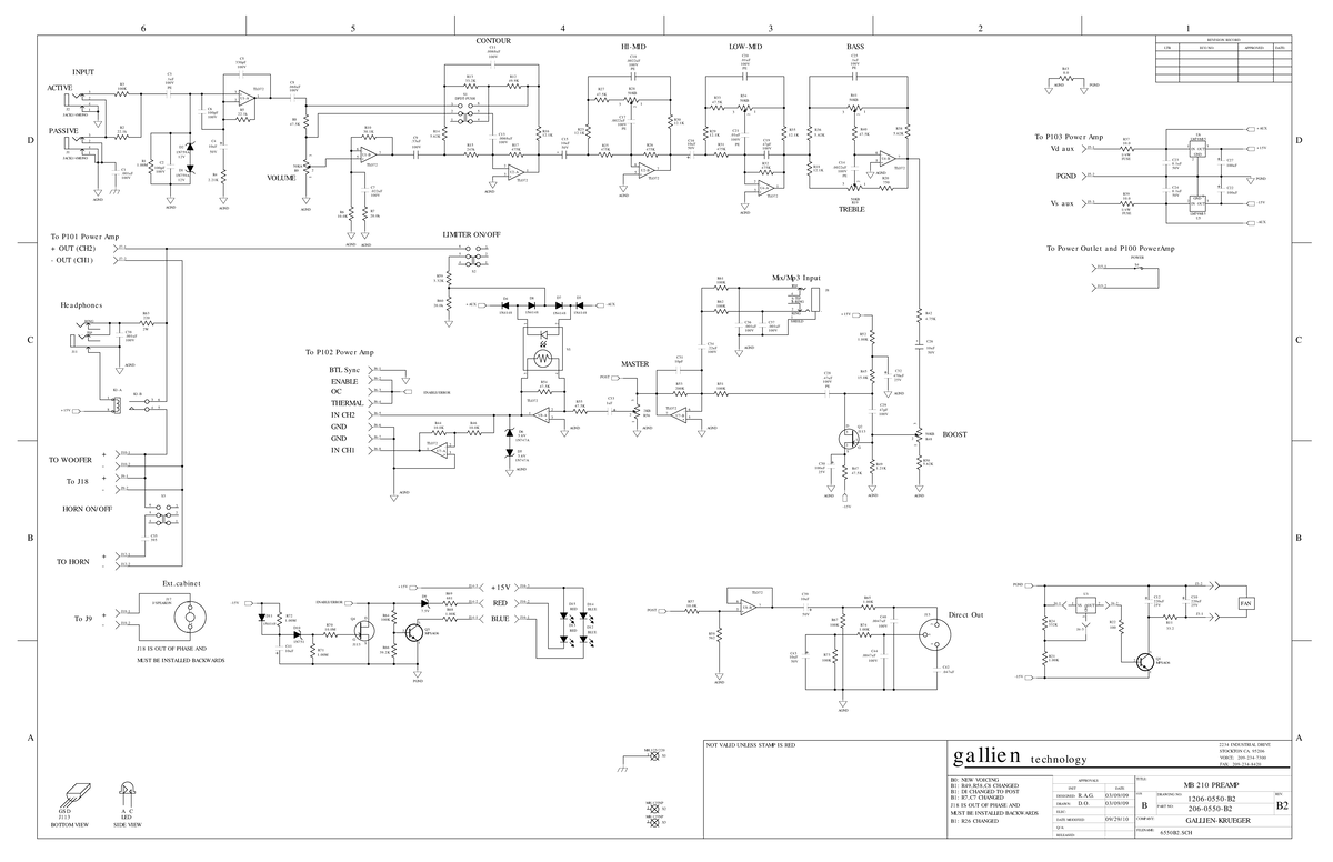 Gallien Krueger MB 210 Preamp Schematic (B2) - Studocu