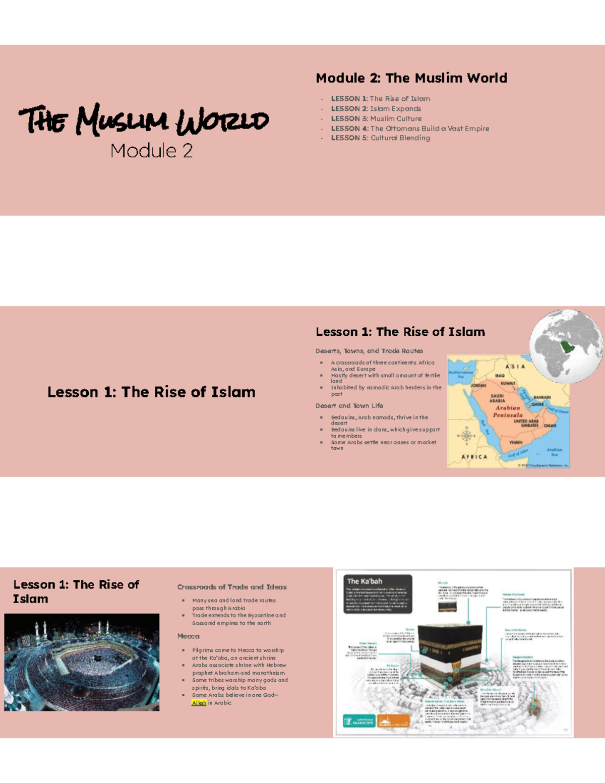 Module 2: The Muslim World - Rise, Expansion, and Cultural Impact - Studocu