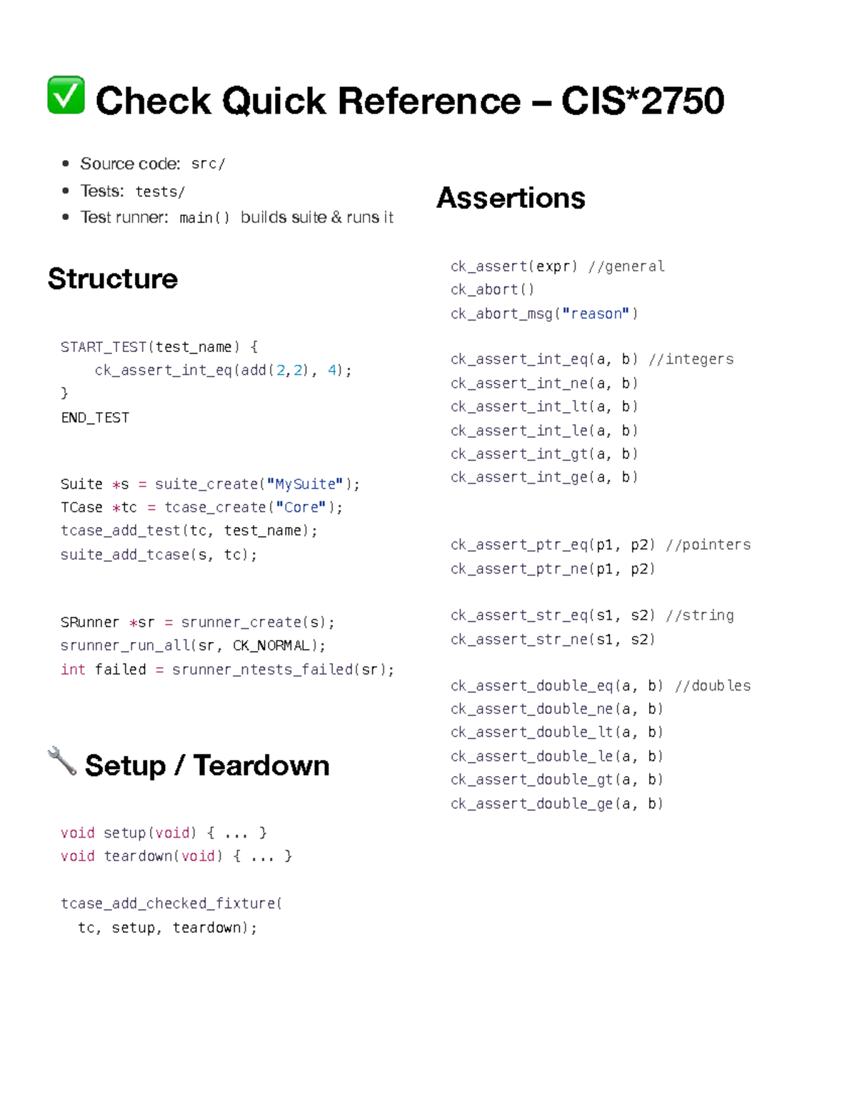 Check - A reference sheet for A0 and A1 - Check Quick Reference – CIS ...