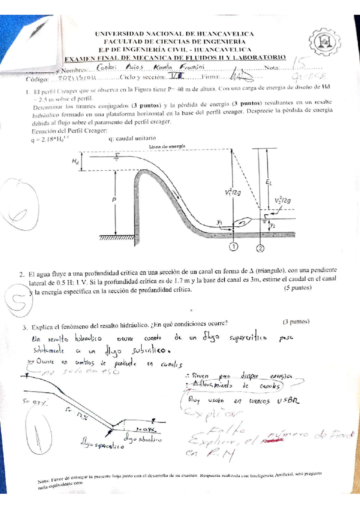 Examen Final de Mecánica de Fluidos II - 2025 - Studocu