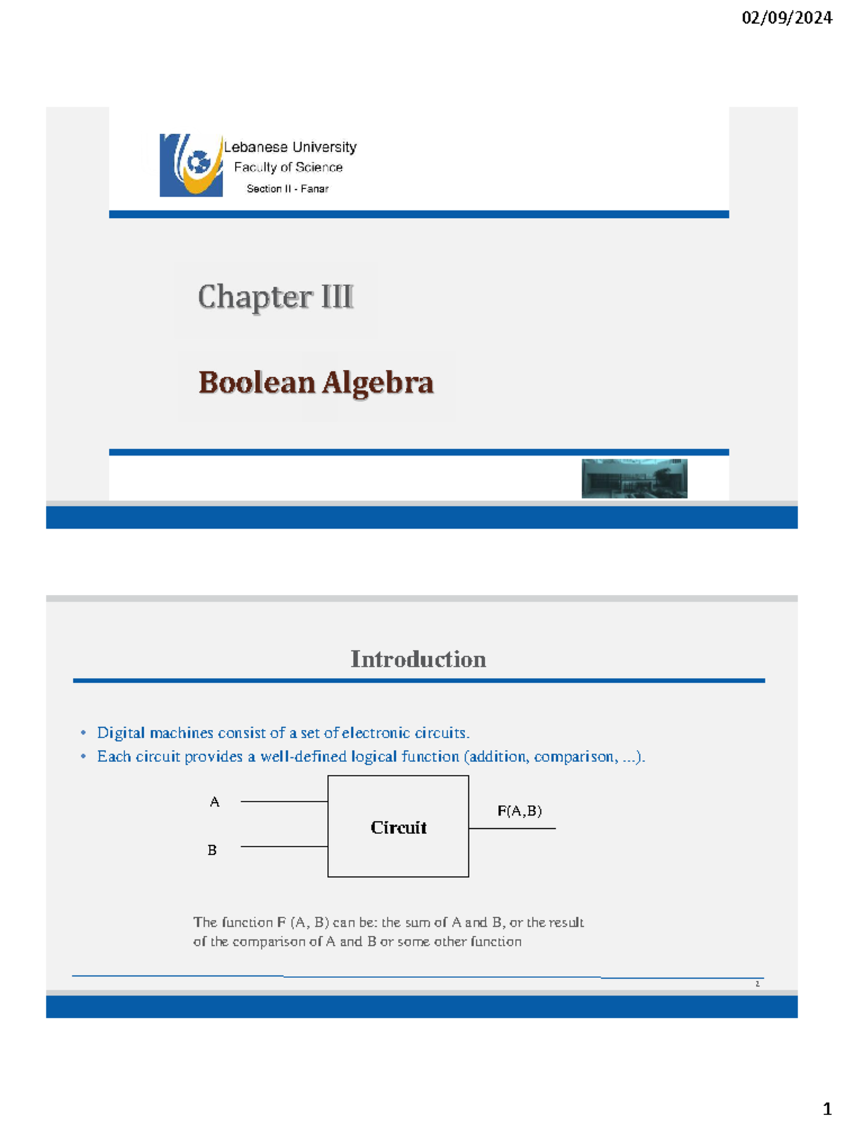 Chapter 1: Introduction to Boolean Algebra in Digital Circuits - Studocu