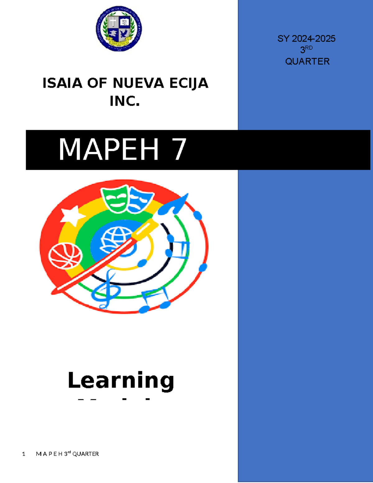 G7 - MAPEH 7 Module: Nationalistic Music & Arts in Southeast Asia - Q3 ...