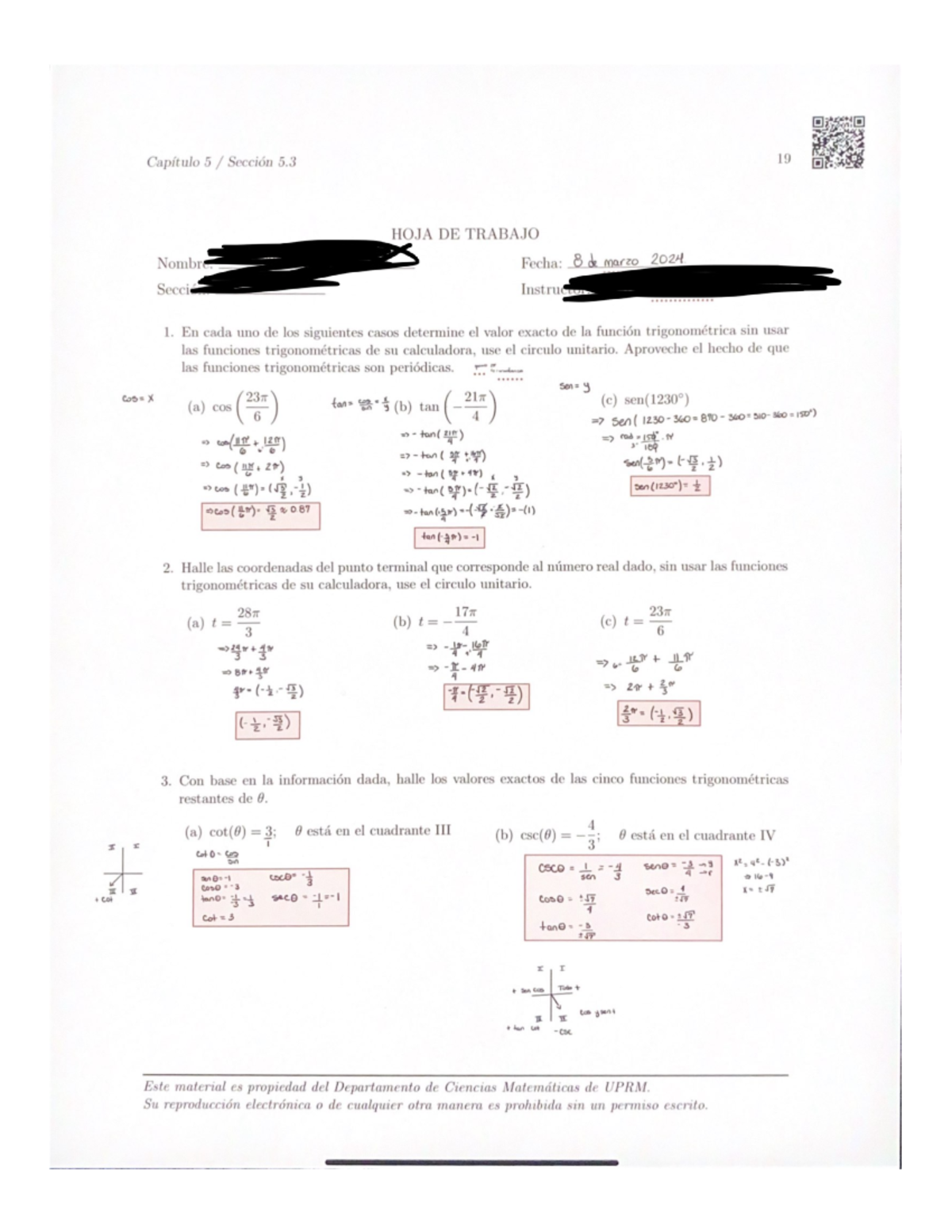 MATE3172 Taller 5 - Pre-Calculus II - Studocu