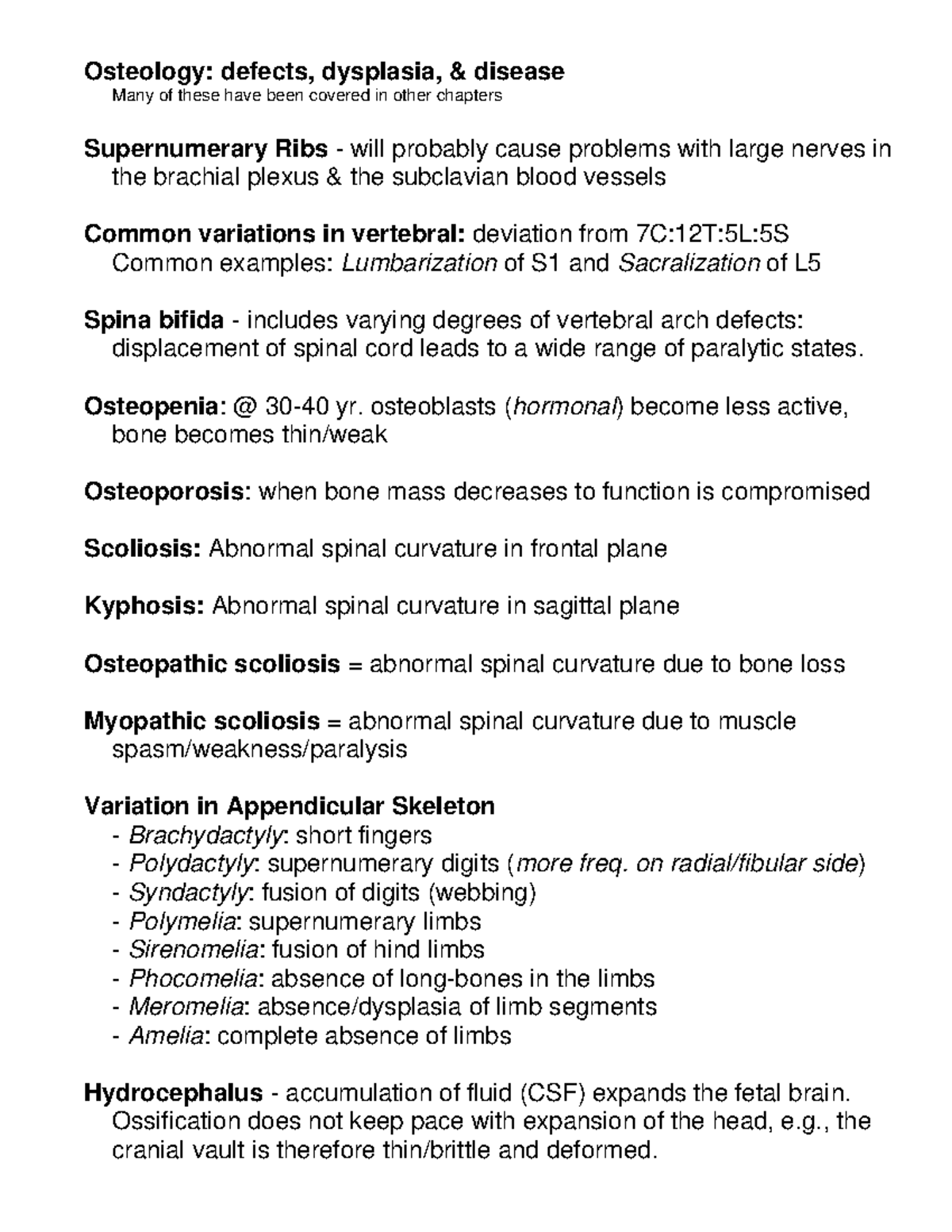 Muscular System & Synovial Joints Overview for ANAT 101 - Studocu