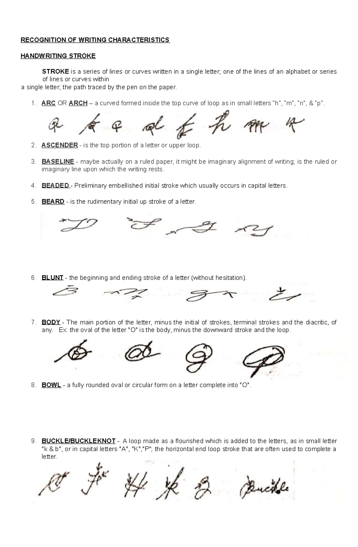Questioned Document Examination: Recognizing Handwriting ...