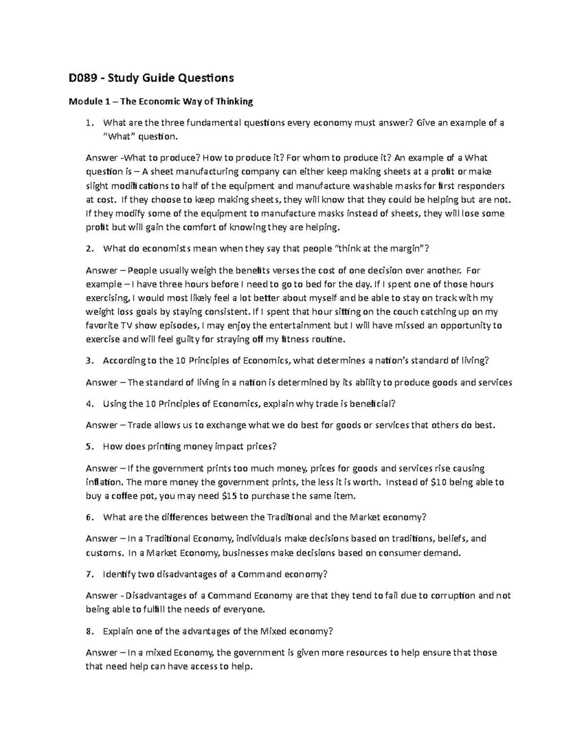 D089 Study Guide Questions and Answers - D089 - Study Guide Questions ...