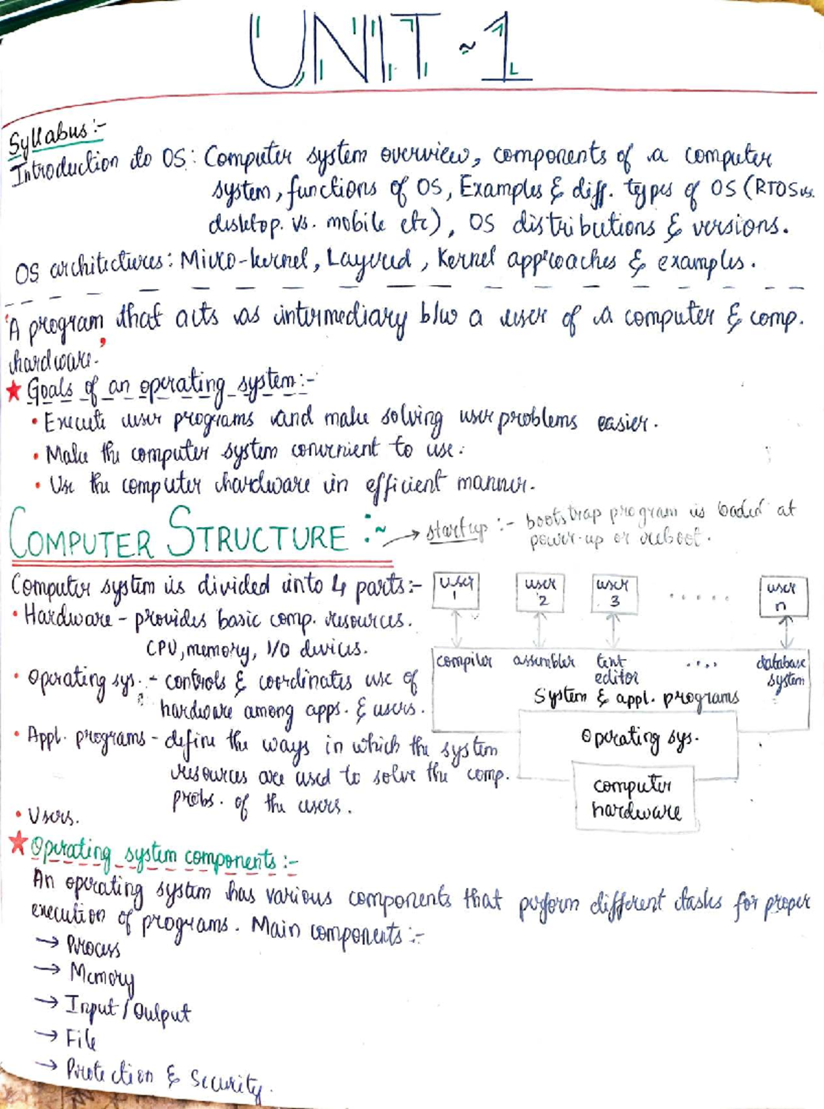 OS U1 - Intro to Operating Systems: Overview, Functions, and Components ...