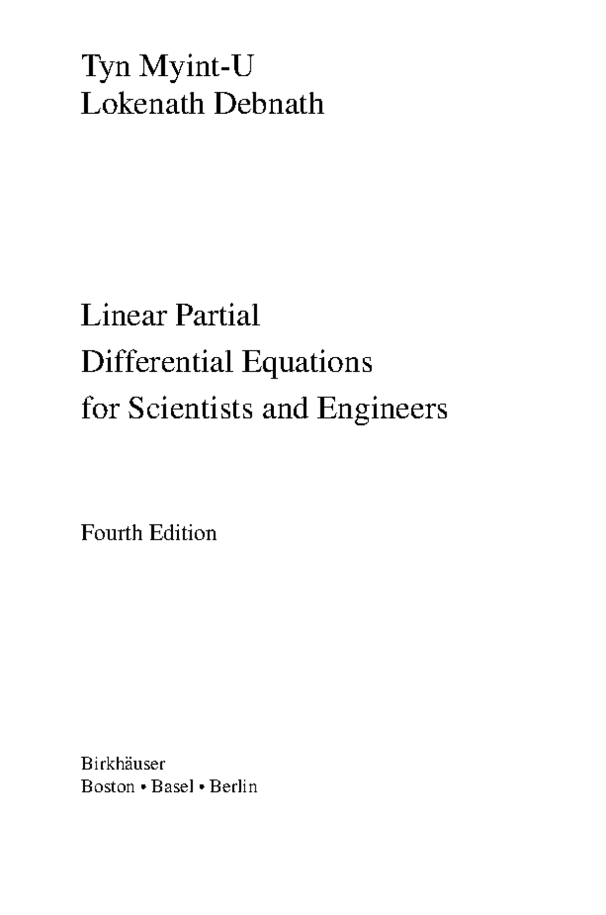 PDE 101: Final Exam Notes on Linear Partial Differential Equations ...