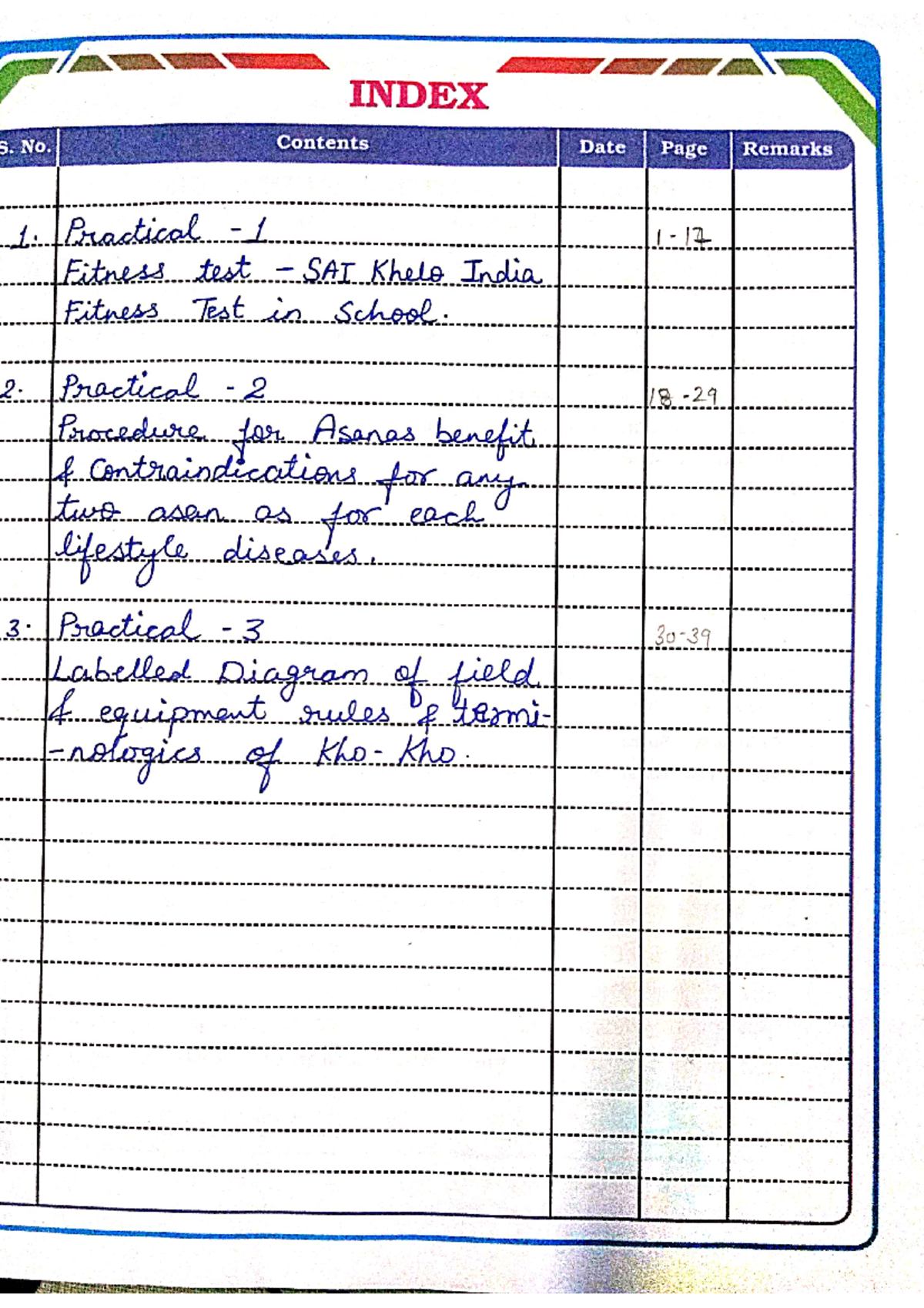 Physical Education Practical File: Class 11 Fitness Assessment Guide ...