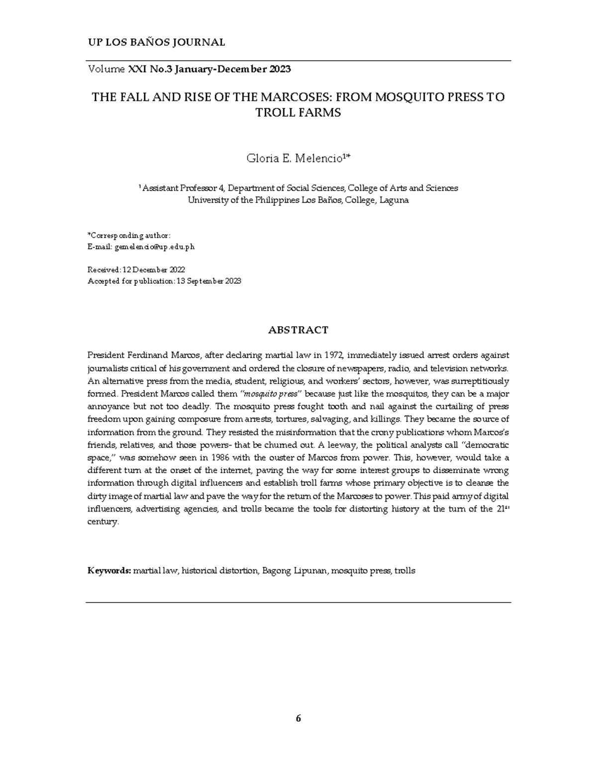 The fall and rise of the Marcoses from mosquito press to troll f - UP ...