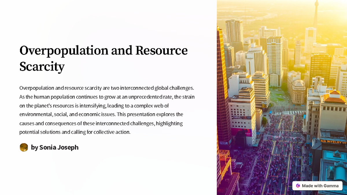 Overpopulation-and-Resource-Scarcity - Overpopulation and Resource ...