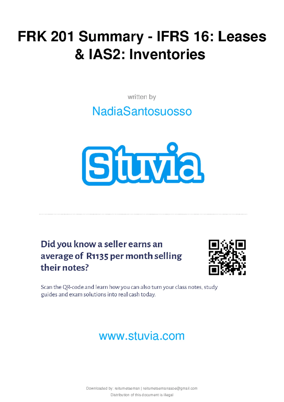 IAS 8 handout - Notes - EXAMPLE EXAMPLE: Prior period error Right ...