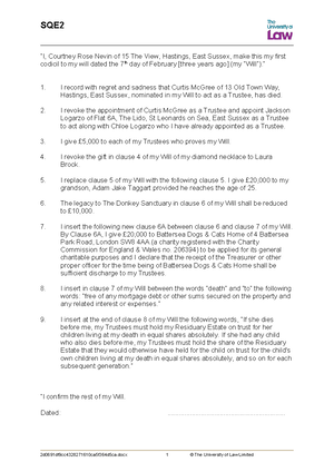 SQE2 Drafting Execution Clauses: Guidance and Examples - Studocu