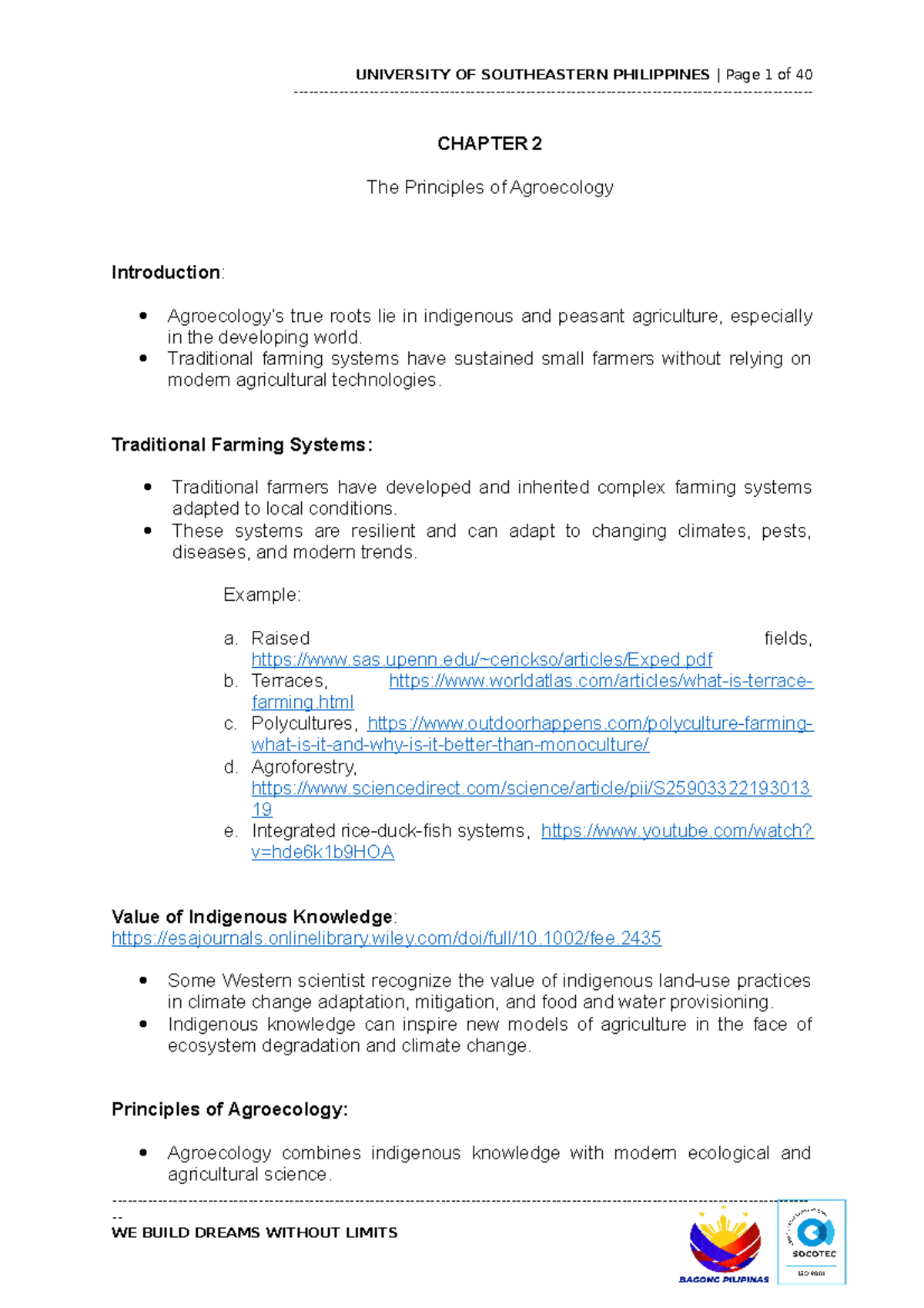 Chapter 2 - Principles of Agroecology and Indigenous Farming Practices ...