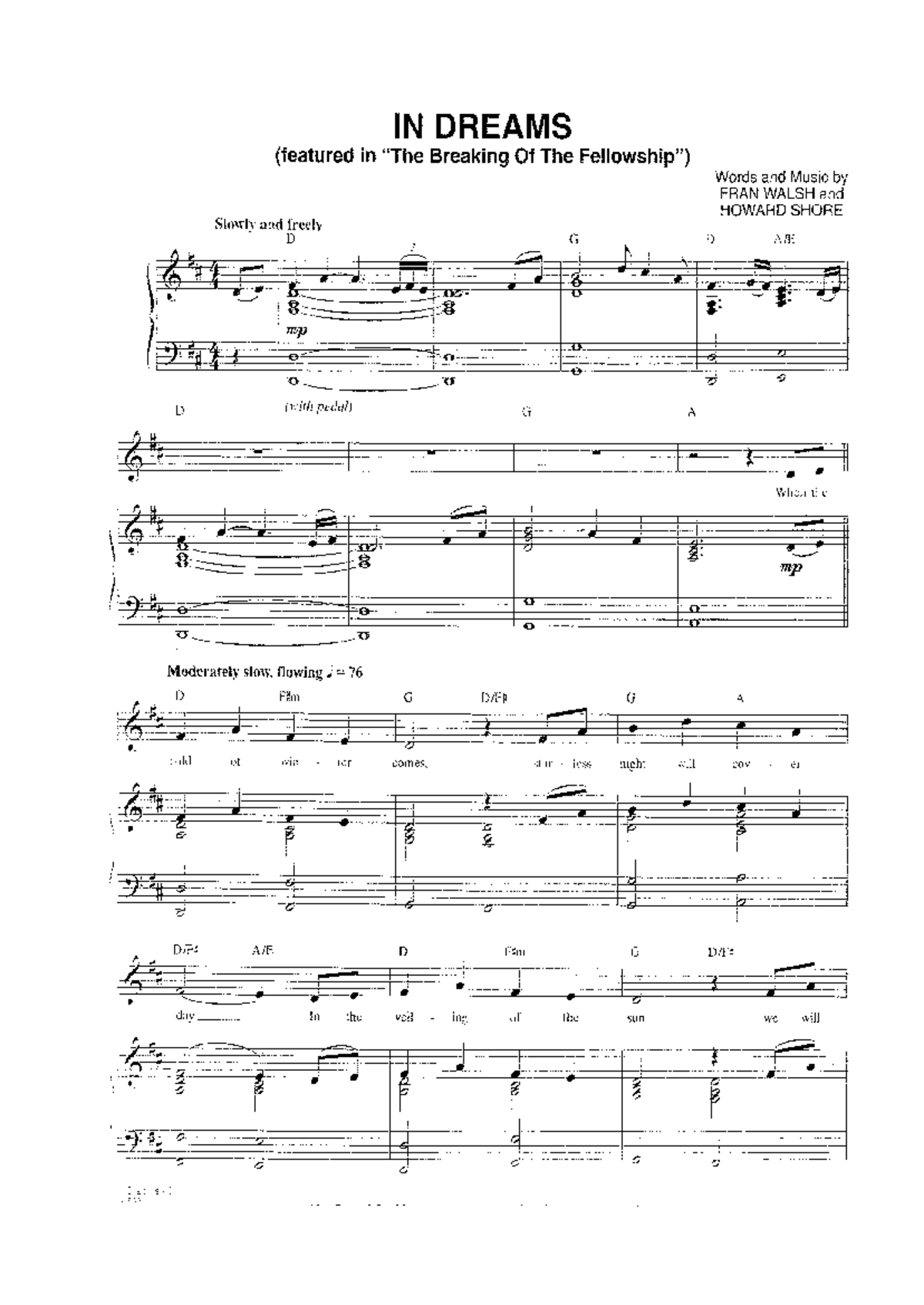 In Dreams - Music Analysis and Breakdown (Toaz) - Studocu